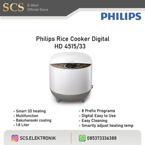 Jual PHILIPS Rice Cooker HD4515 HD 4515 Digital HD-4515 1.8 Liter FUZZY ...