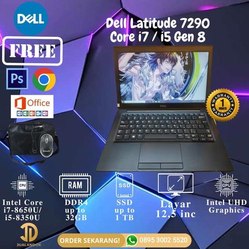 Jual Laptop Dell Latitude 7290 Core i7 Gen8 - RAM 32GB - SSD 1 TB - WIN ...