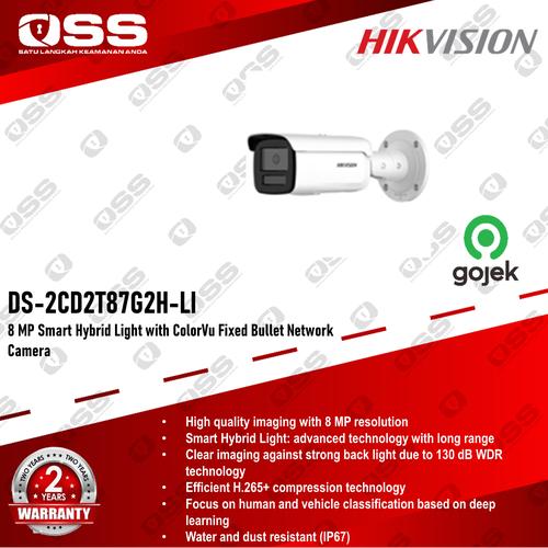 Jual DS-2CD2T87G2H-LI 8 MP Smart Hybrid Light with ColorVu Fixed Bullet Network Camera - Kota ...