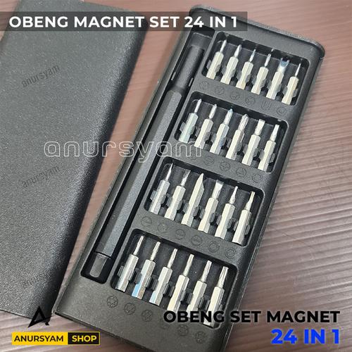 Jual Obeng Set 24 in 1 Multifungsi Screwdriver 6024 / Obeng Magnet 24 ...