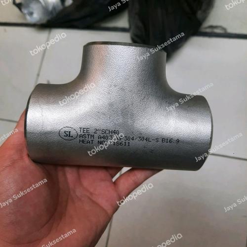 Jual Tee Las Stainless SS 304 1" inch SCH40 - Tee SCH 40 SS304 Seamless ...