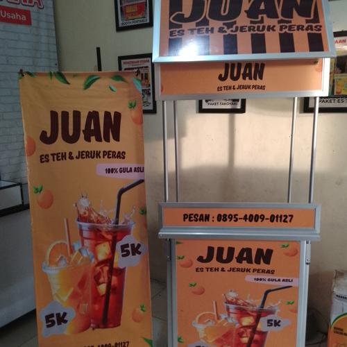 Jual Booth Portable Meja Lipat Gerobak Lipat ukuran 80x50 bahan ...