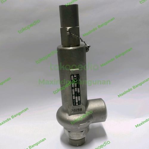 Jual Safety Valve 1" Inch Drat DN25 Stainless Steel 304 / PSV 10Bar ...