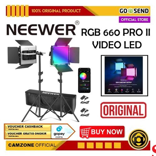 Promo Neewer Upgraded RGB 660 PRO II LED Video Light Kit (2-Pack) Cicil ...