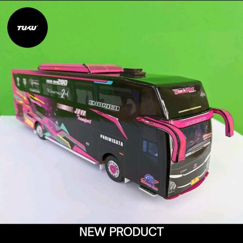 Promo MINIATUR BUS BASURi BLACK PINK JET BUS 5 TUNGGAL JAYA NEW 1/50 ...