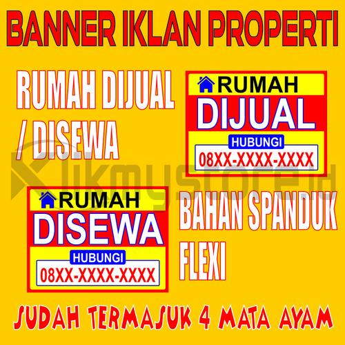 Jual Banner Iklan Properti Rumah Cetak Spanduk Flexi Ruko Custom - Rmh ...