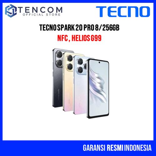 Promo Tecno Spark 20 Pro 8 GB / 256 GB NFC Helios G99 Garansi Resmi Tecno - Moonlit Black Cicil ...