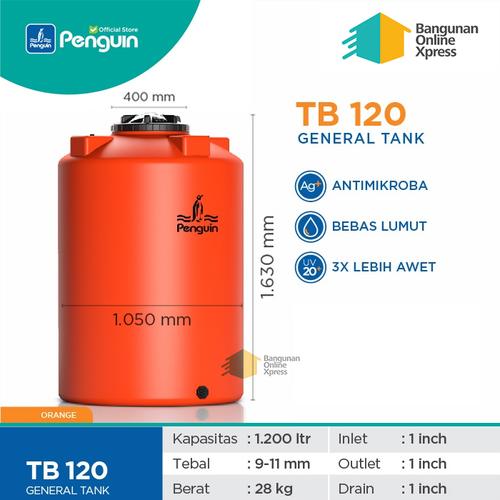 Jual TANGKI AIR / TOREN / TANDON PENGUIN TB120 (1200 LITER) - Orange ...