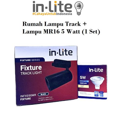 Jual Inlite Track Light + Lampu MR16 5W INFX050 Rumah Lampu Spotlight ...