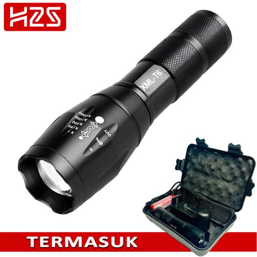 Jual MX-1830 Senter Led Zoom Super Terang Jarak Jauh XML-T6 Free Box ...