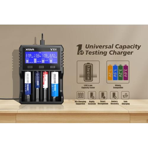 Promo XTAR Visible Mixer VX4 Charger For Battery Rechargeable ...