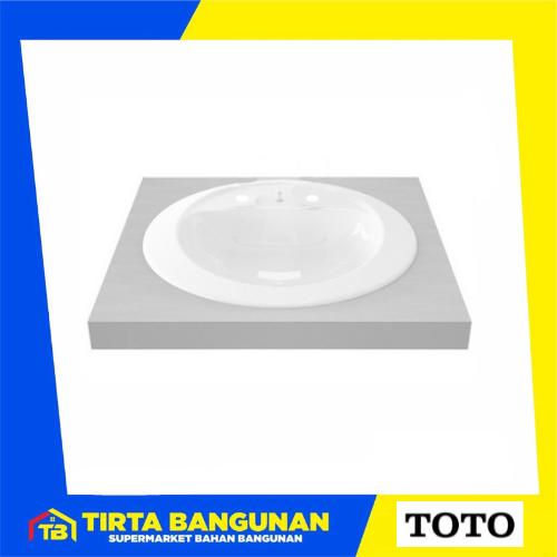 Promo TOTO L521V1A COUNTER LAVATORY / WASTAFEL MEJA / BAK CUCI TANGAN PUTIH (BODY ONLY) Cicil 0% ...