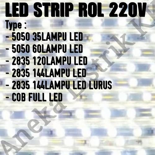 Jual LED STRIP COB 220V SMD 5050 60 lampu LED 2835 120 lampu LED 144 ...