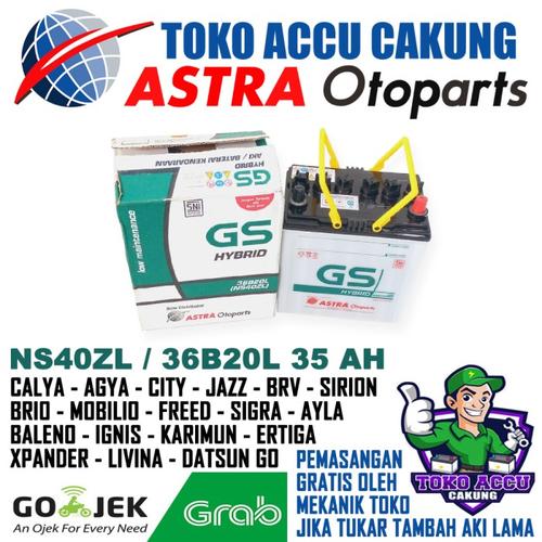 Jual NS40ZL GS Astra hybrid 35 Ah Aki mobil Xpander Livina DatsunGo ...