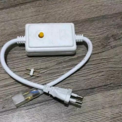 Jual Socket adaptor led strip 220v Kabel colokan led strip lampu selang ...