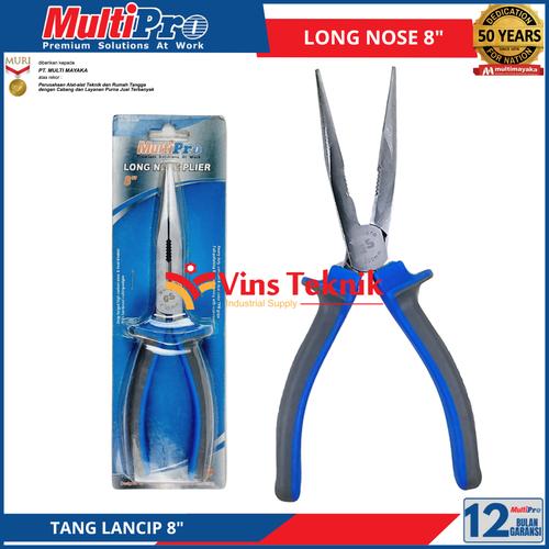 Jual Tang Lancip 8 inch Long Nose Pliers 8inch Tang Panjang MULTIPRO ...