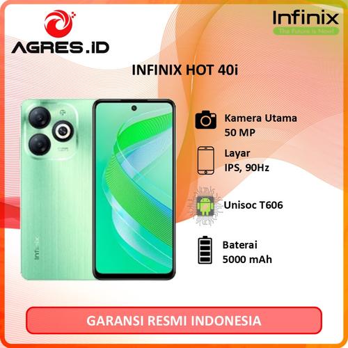 Promo INFINIX Hot 40i 8/256 GB gransi resmi Infinix - AG+TWS, BLUE ...