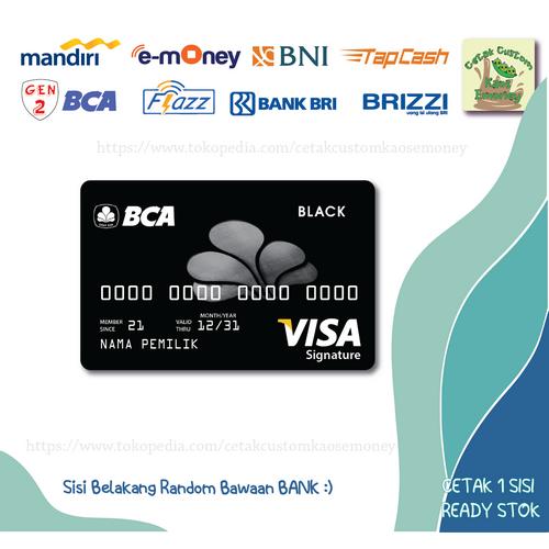 Jual KARTU EMONEY BCA BLACK VISA SIGNATURE MANDIRI BRI BNI BCA - 1 SISI ...
