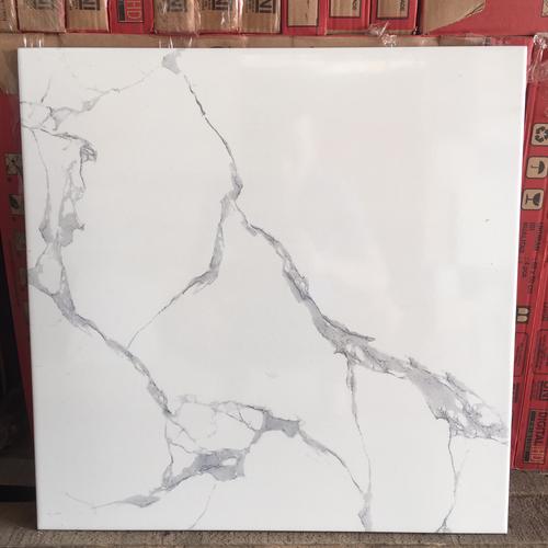 Jual keramik 50x50 lantai carrara kilap putih motif marmer ikad kw1 ...
