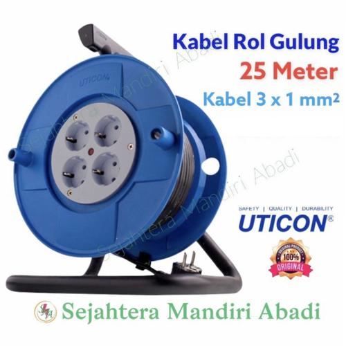 Jual Kabel Rol Kabel Roll 25 Meter Uticon Cable Reel Kabel Gulung CR ...