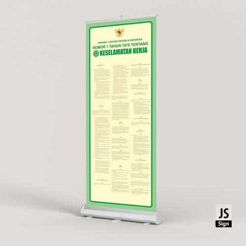 Jual ROLL BANNER SAFETY - UU K3 No.1 TAHUN 1970 160X60CM - Kota Malang ...