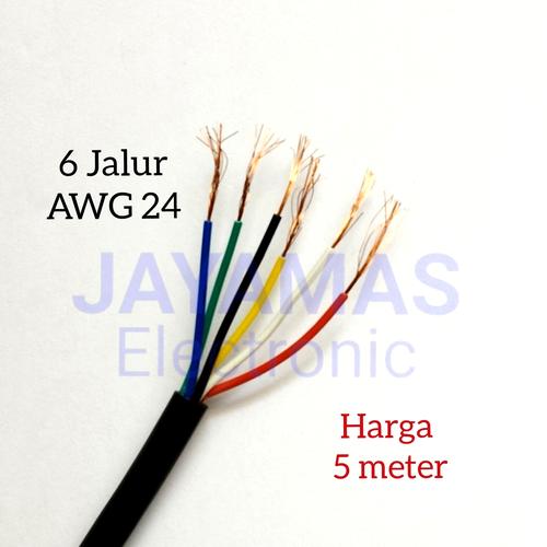 Jual Kabel 6 jalur AWG24 kabel awg 24 isi 6 + selongsong harga 1 m - 10 meter - Kab. Tangerang ...