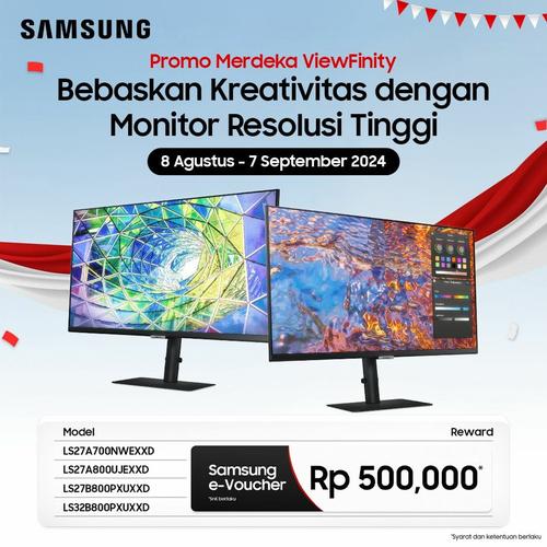 Promo Monitor Samsung LED IPS S27A700/ LS27A700NWE - 4K UHD 27" Inch ...