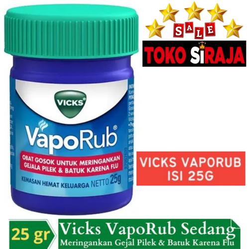 Jual VICKS VAPORUB 25 GRAM / OBAT GOSOK MERINGANKAN GEJALA PILEK DAN ...