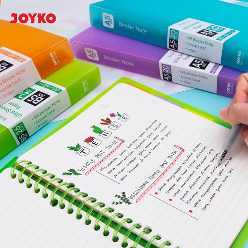 Promo Joyko Binder Note A5 B5 NEON TRANSPARENT / Buku Binder Buku Tulis ...