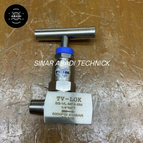 Jual MALE 1/4" x 1/4" FEMALE NEEDLE VALVE 6000 Psi SS316 DRAT NPT / 414 ...