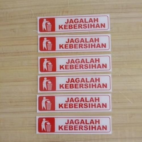 Jual SIGN AKRILIK K3 RAMBU SAFETY JAGALAH KEBERSIHAN UK 4.5X19.5CM ...