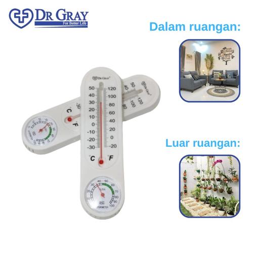 Promo Thermometer Hygrometer analog 9 inch pengukur suhu ukuran lebih ...