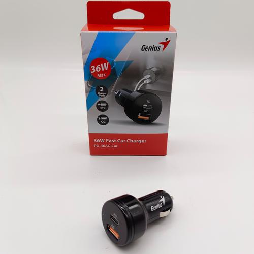 Jual Genius PD-36AC-CAR Charge 36W USB+Type-C Fast Charging Genius PD ...
