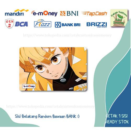 Jual KARTU EMONEY ANIME ZENITSU DEMON SLAYER MANDIRI BRI BNI BCA -1 ...