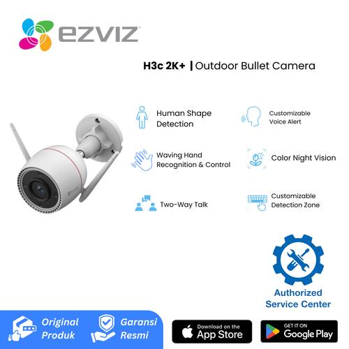 Promo CCTV EZVIZ H3C 4MP 2K+ Wi-Fi Smart Home Camera - H3C 4MP ONLY ...