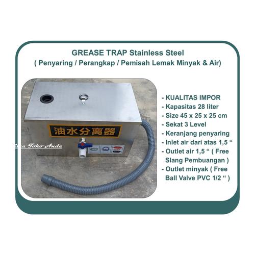 Jual Grease Trap Stainless Penyaring Minyak Air Cucian Piring - Alat ...