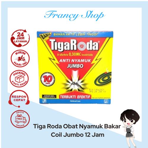 Jual Tiga Roda Obat Nyamuk Bakar Coil Jumbo 12 Jam - Kota Surabaya ...