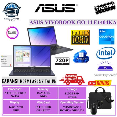 Jual RESMI PROMO Laptop ASUS VivoBook Go 14 E140KA FHD426 | FHD429 ...