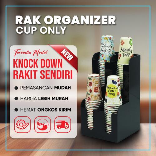 Jual Rak Cup Holder / Rak Paper Cup Akrilik Cup Only 4 Slot - Rangkai ...