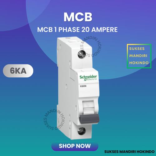 Jual MCB 1 Phase 20 Ampere 1P 20A Schneider 6kA - Jakarta Pusat - Sukses Mandiri Hokindo | Tokopedia