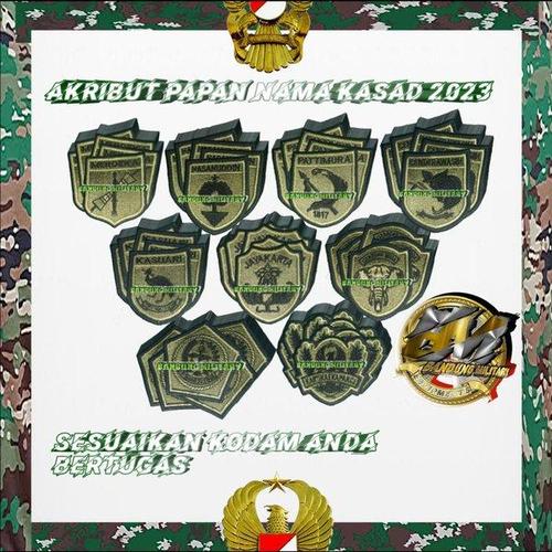Jual Akribut Papan Nama Bordir Pdl Tni Ad 2022 Pdh Seragam Kerja Intansi Di Perkeras Loreng ...