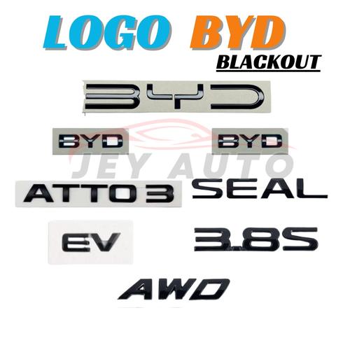 Jual Logo BYD Seal 3,8S AWD Hitam / Logo BYD Atto 3 warna Hitam - BYD ...