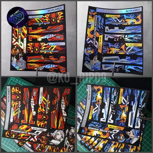Jual Beyblade X Dress Up Sticker Phoenix Wing, Dran Buster - Phoenix ...