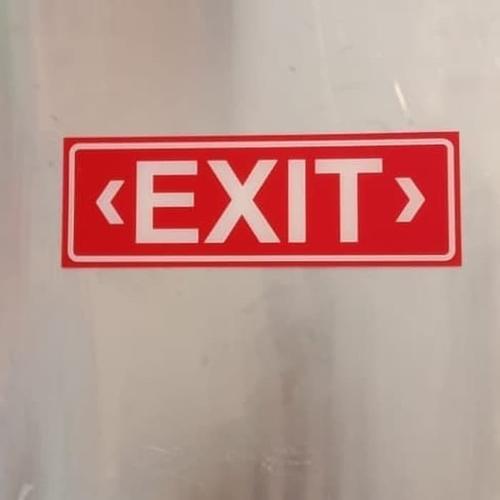 Jual SIGN AKRILIK EXIT 30X10 RAMBU K3 STICKER STIKER SIGN - Merah ...