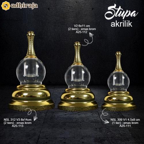 Jual Tempat Simpan Relik Stupa Akrilik emas krom all varian - V1 4.5x8 ...