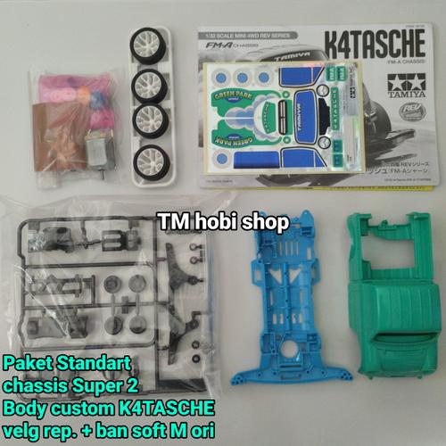 Jual TAMIYA MINI 4WD CUSTOM (set/lengkap) Super 2 chassis Body K4TASCHE ...