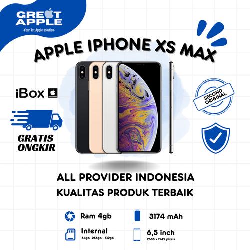 Jual Iphone XS MAX 64gb 256gb Garansi Resmi IBOX INTER second| Fullset ...