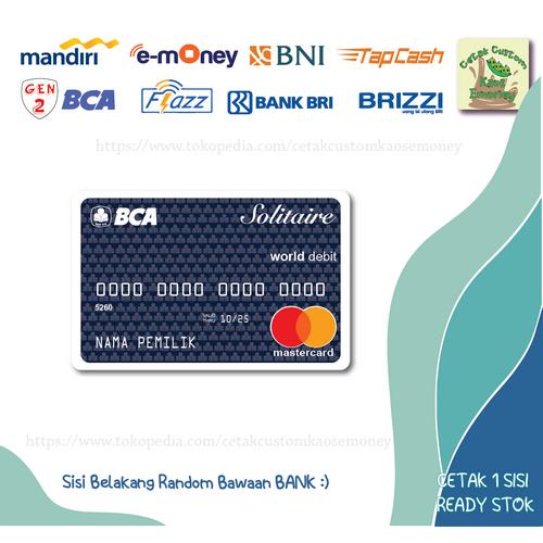 Jual KARTU EMONEY BCA SOLITAIRE MASTERCARD MANDIRI BRI BNI BCA - 1 SISI - BNI GLOSY EMBOS ...