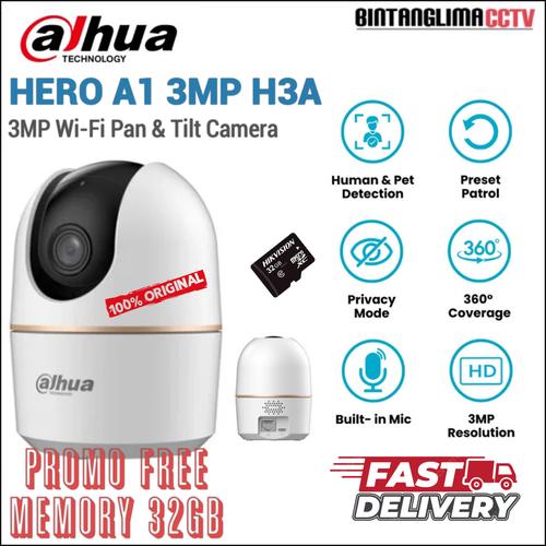 Jual Dahua HERO A1 3MP DH-H3A Smart Indoor Wifi Pan & Tilt Network Camera - Jakarta Barat ...