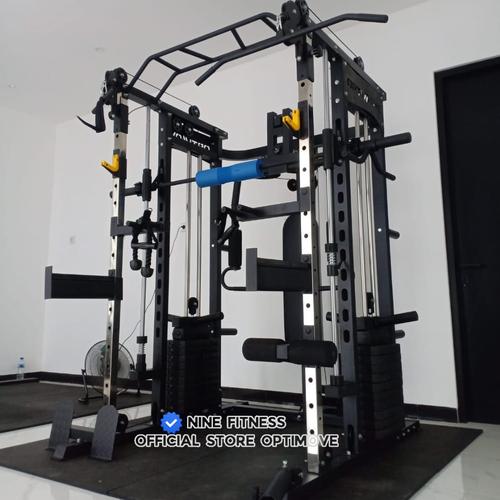 Jual Alat gym smith Machine multifungsi power rack M300 optimove ...